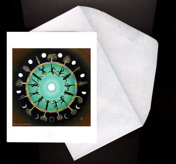 Thirteen Moons Eco Greeting Card - Gaia Orion Art